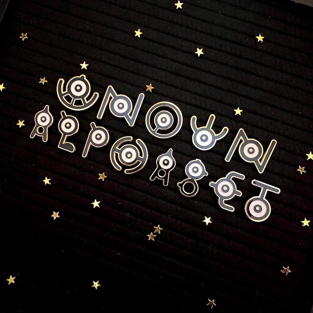 Unown Alphabet Enamel Pins - Etsy