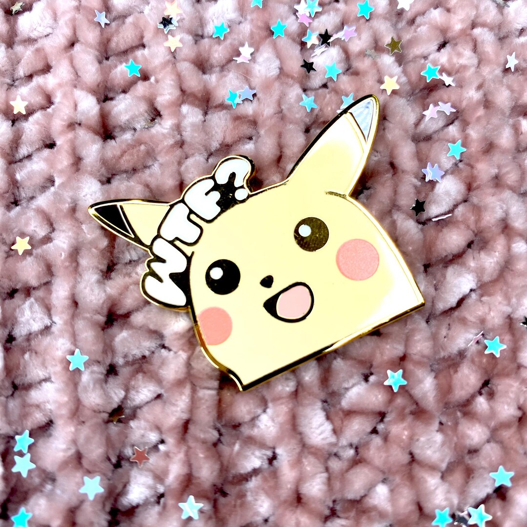 WTF Surprised Pika Enamel Pin - Etsy