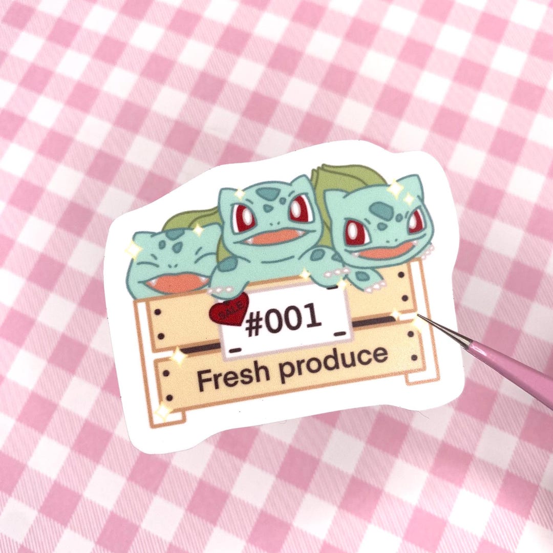 Bulbasaur Crate Sticker - Etsy