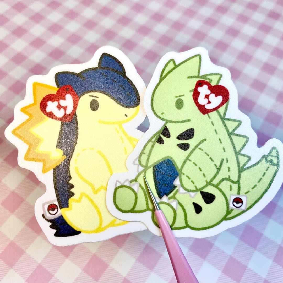 Beanie Baby Tyranitar and Typhlosian Sticker - Etsy