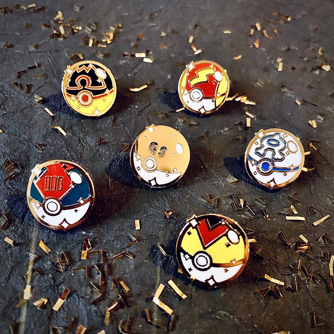 Pokeball Filler Enamel Pins - Etsy