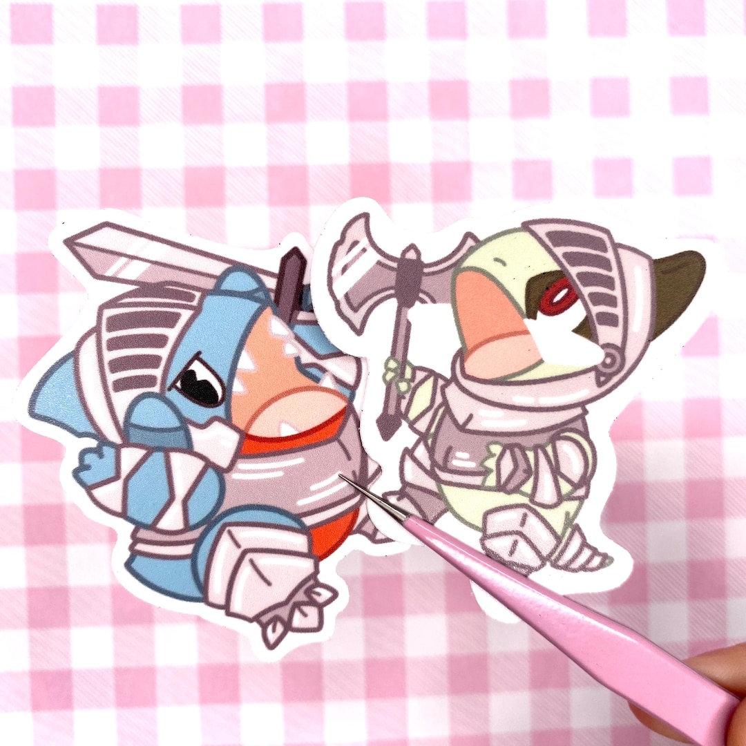 Axew and Gible Dragon Knight Sticker - Etsy