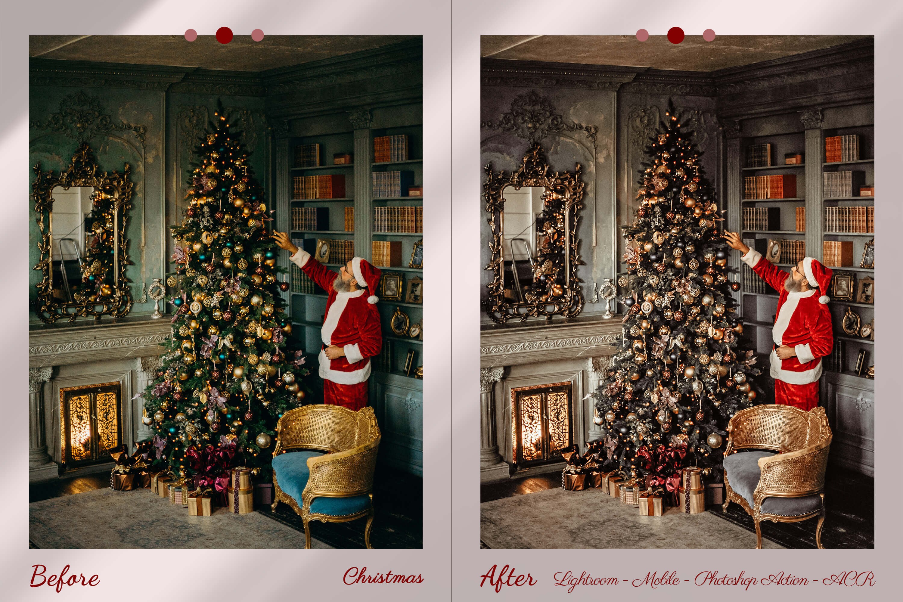 Christmas Lightroom Mobile Presets Photoshop Actions Instagram Filters ...