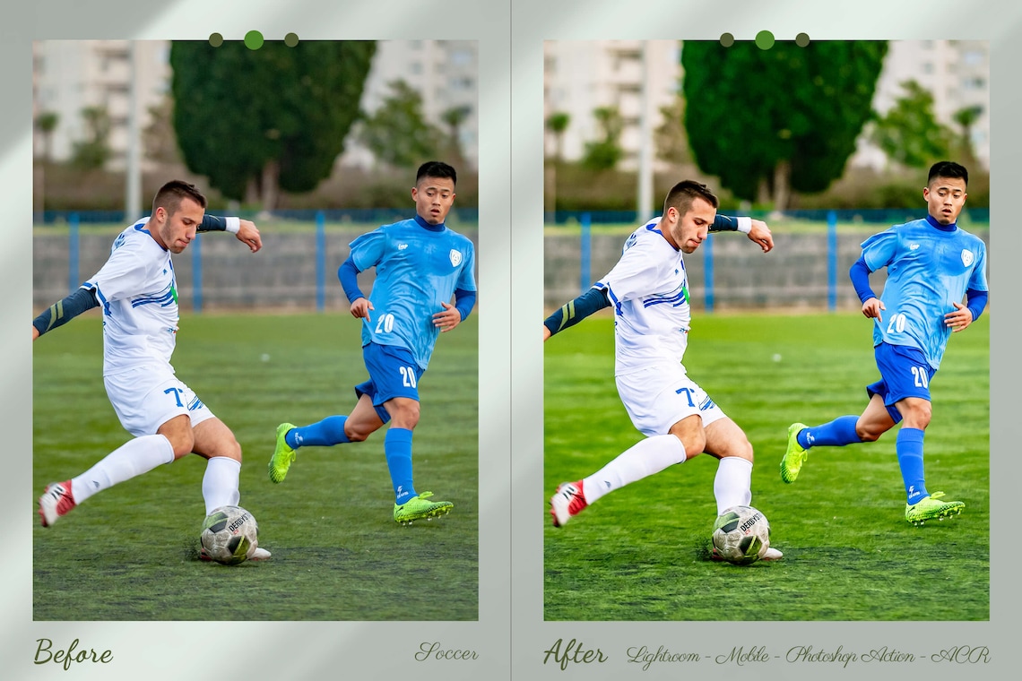 Soccer Lightroom Mobile Presets Photoshop Instagram Filters HDR World ...