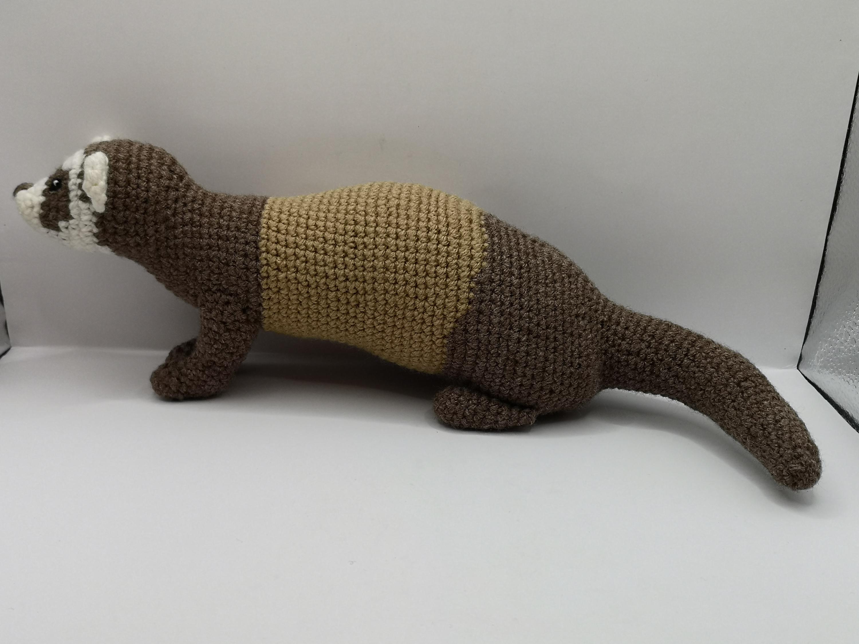 Realistic Ferret - Crochet-pattern PDF - Amigurumi Pet - Crochet ...