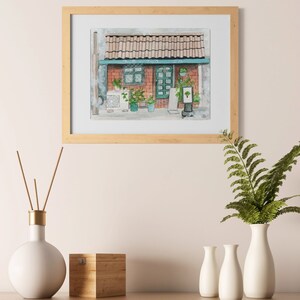 Japanese Storefront Poster Japanese Flower Shop Flower Wall | Etsy