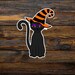 Halloween Cat Sticker – Spooky Season Kitty for Crafts, Gifts ...