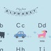 Alphabet Chart Blue, PRINTABLE Educational Poster, DIGITAL DOWNLOAD ...