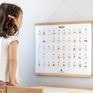 Hiragana Chart Print 16x20in, Educational Hiragana Poster, Japanese ...