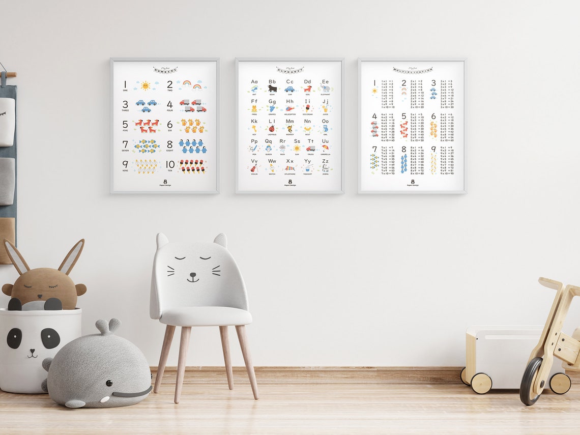 Alphabet Chart Pink, PRINTABLE Educational Poster, DIGITAL DOWNLOAD ...