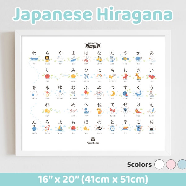 Hiragana Kids Poster - Etsy