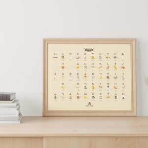 Hiragana Chart Print 16x20in, Educational Hiragana Poster, Japanese ...