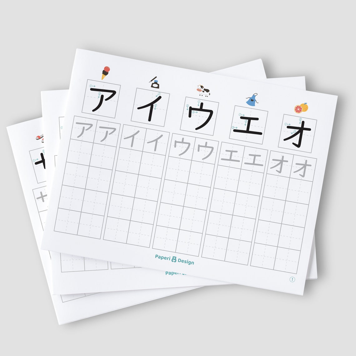 Katakana Writing Practice Worksheets, Japanese Alphabet Tracing ...
