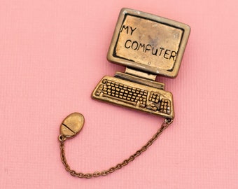 My Computer Brooch - Etsy
