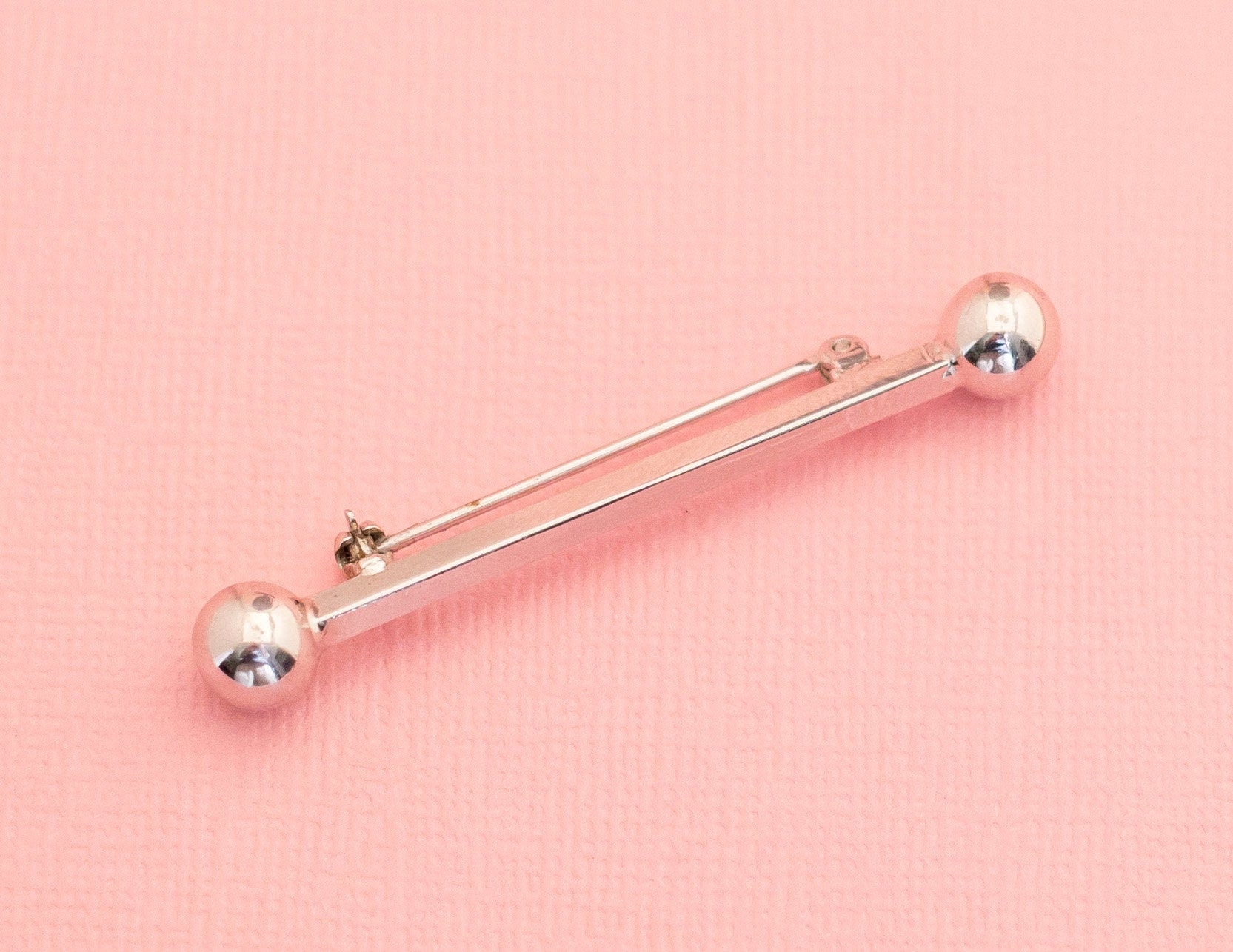 Simple Silver Tone Pin Brooch Vintage Double Headed Pin Brooch H11 - Etsy