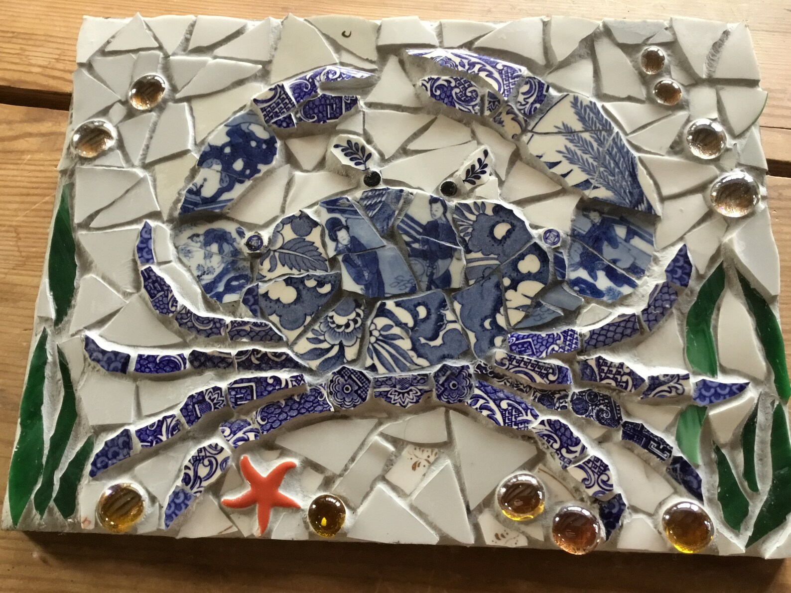 QUIRKY CRAB MOSAIC. for Home or Garden. Hand Made and Unique. Made ...