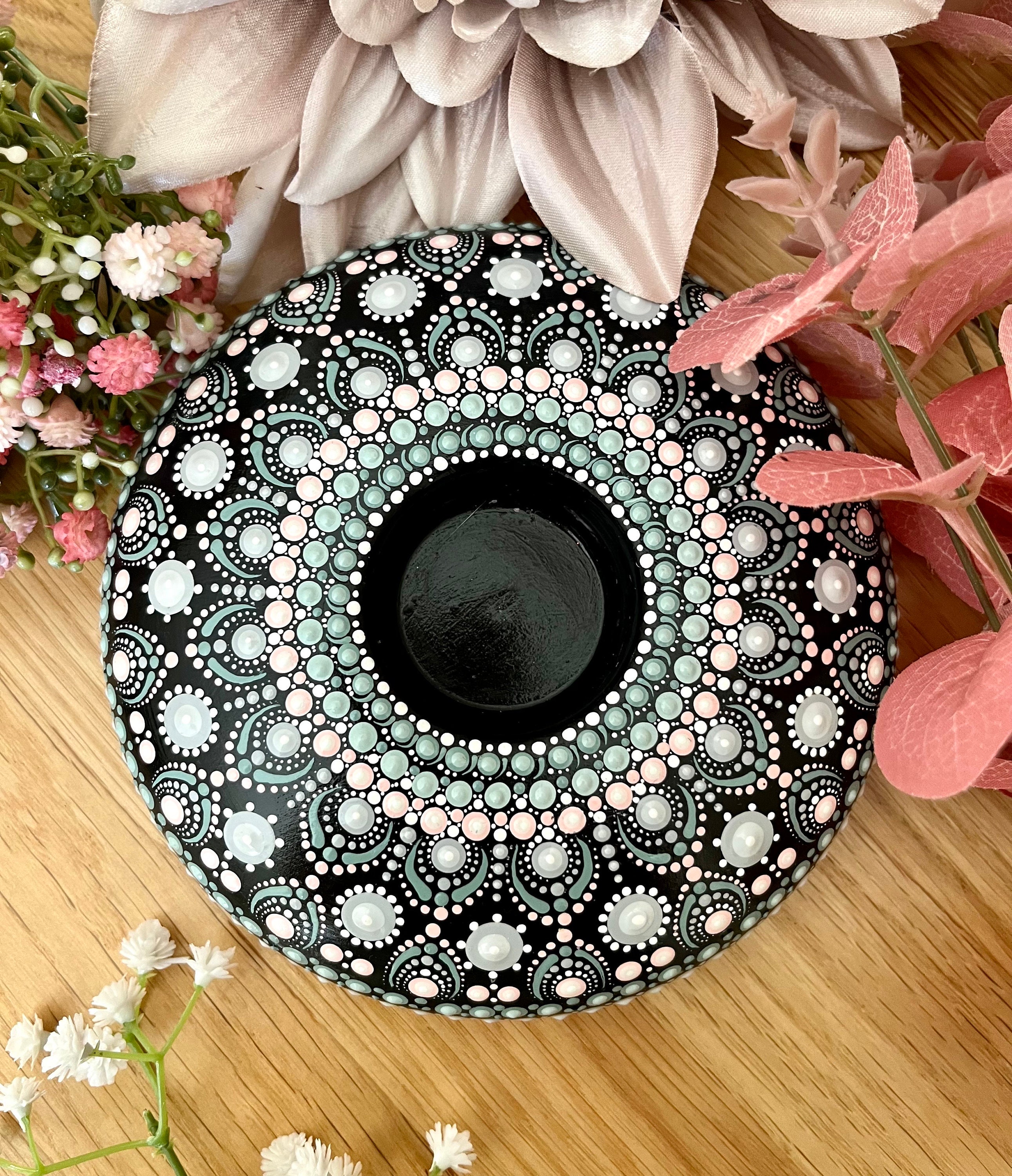 Large Mandala Handmade Hand Painted Tea Light Holder - Etsy