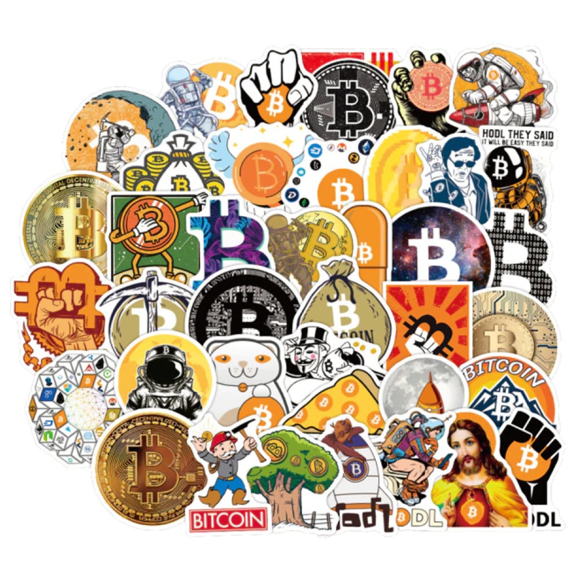 Bitcoin Logo Stickers Digital Currency Meme Stickers Phone - Etsy