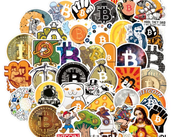 Bitcoin Logo Stickers Digital Currency Meme Stickers Phone - Etsy