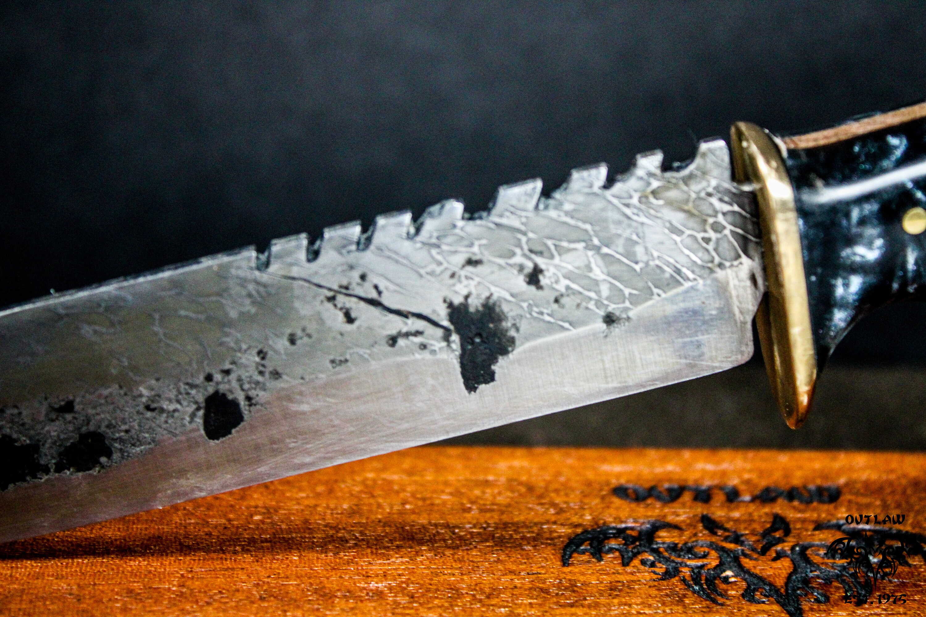 Stabby - Cable Damascus Drop Point Hunter. Damascus Knife Blade, Hand ...