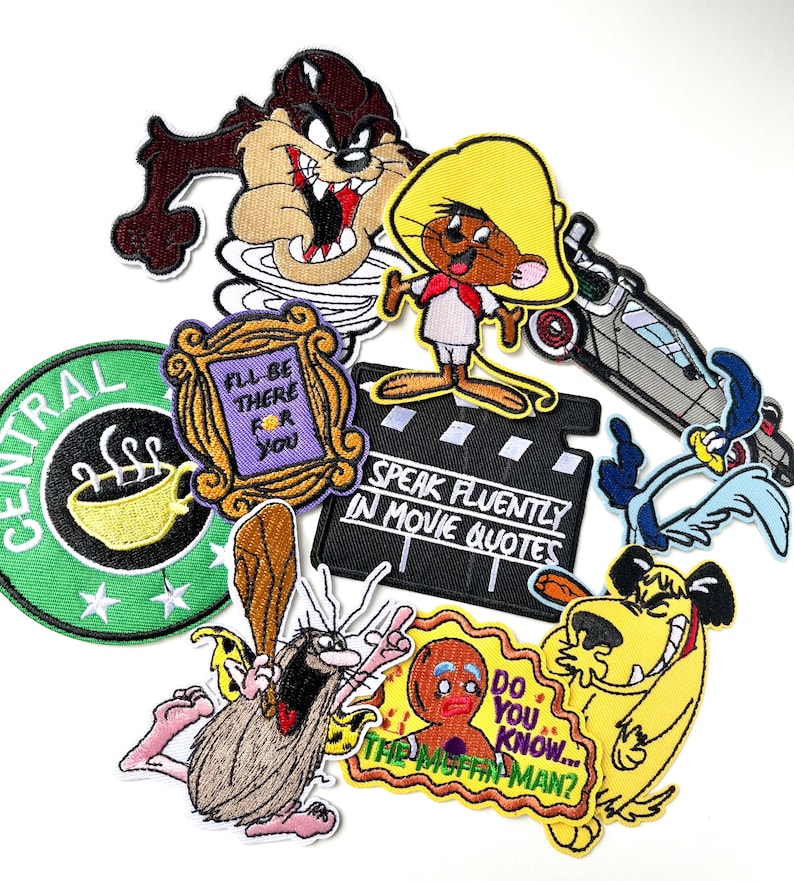 Retro Embroidered Patch: 80s-90s Movie, TV & Video Game, Delorean ...