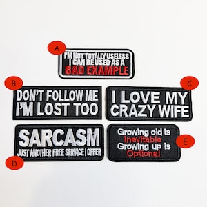 Popular Patches - Funny, Sayings, Embroidered Sew on / Iron on Biker ...
