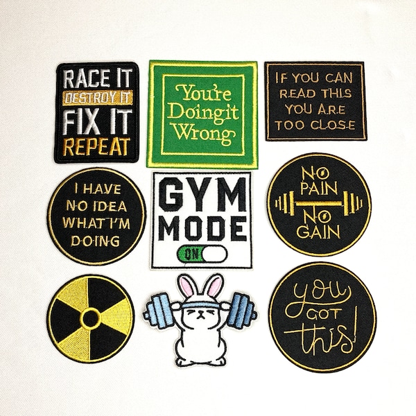 Iron on Gym Patches - Etsy