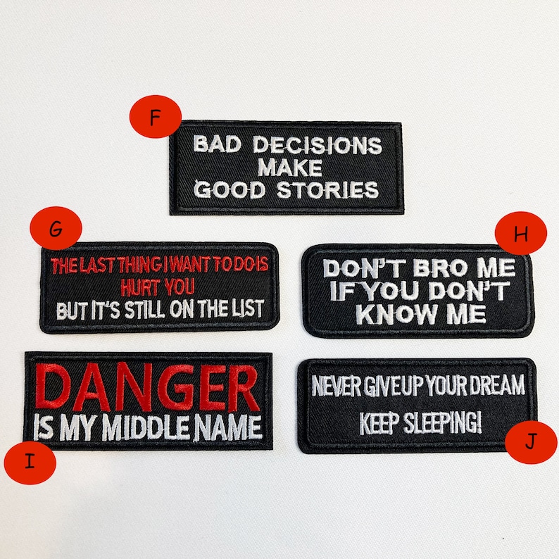 Popular Patches Funny Sayings Embroidered Sew on / Iron on - Etsy UK