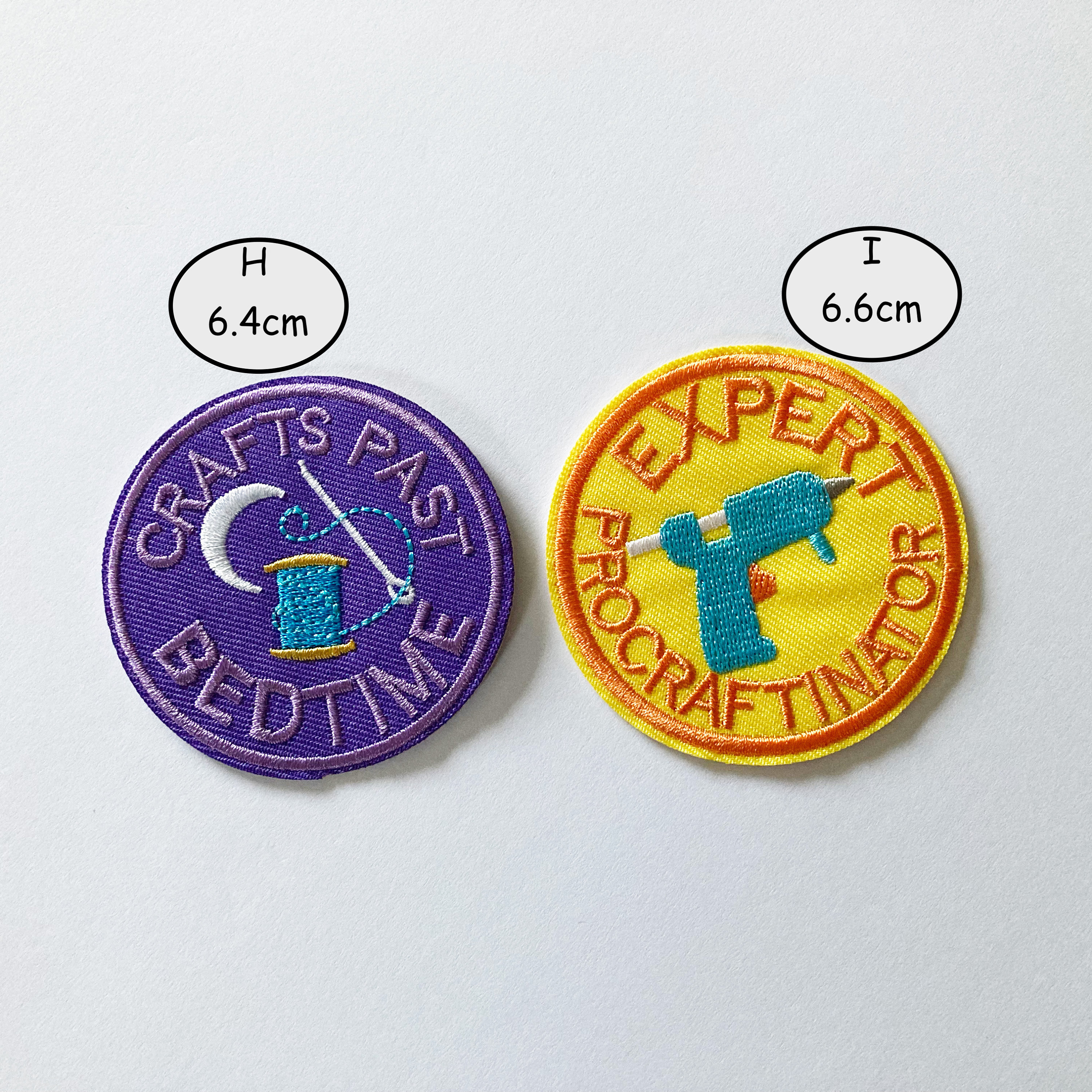 Round Popular Patches 6 DIFFERENT DESIGNS Embroidered Sew on / - Etsy UK