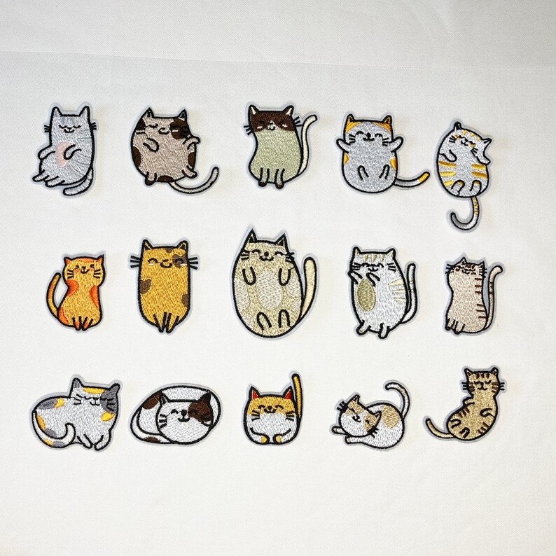 CATS Iron On/sew on Embroidered Patches Kids Animal Kitten - Etsy