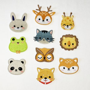 Embroidered Animals Iron On/sew on Patches, Kids, Deer, Bear, Nursery ...