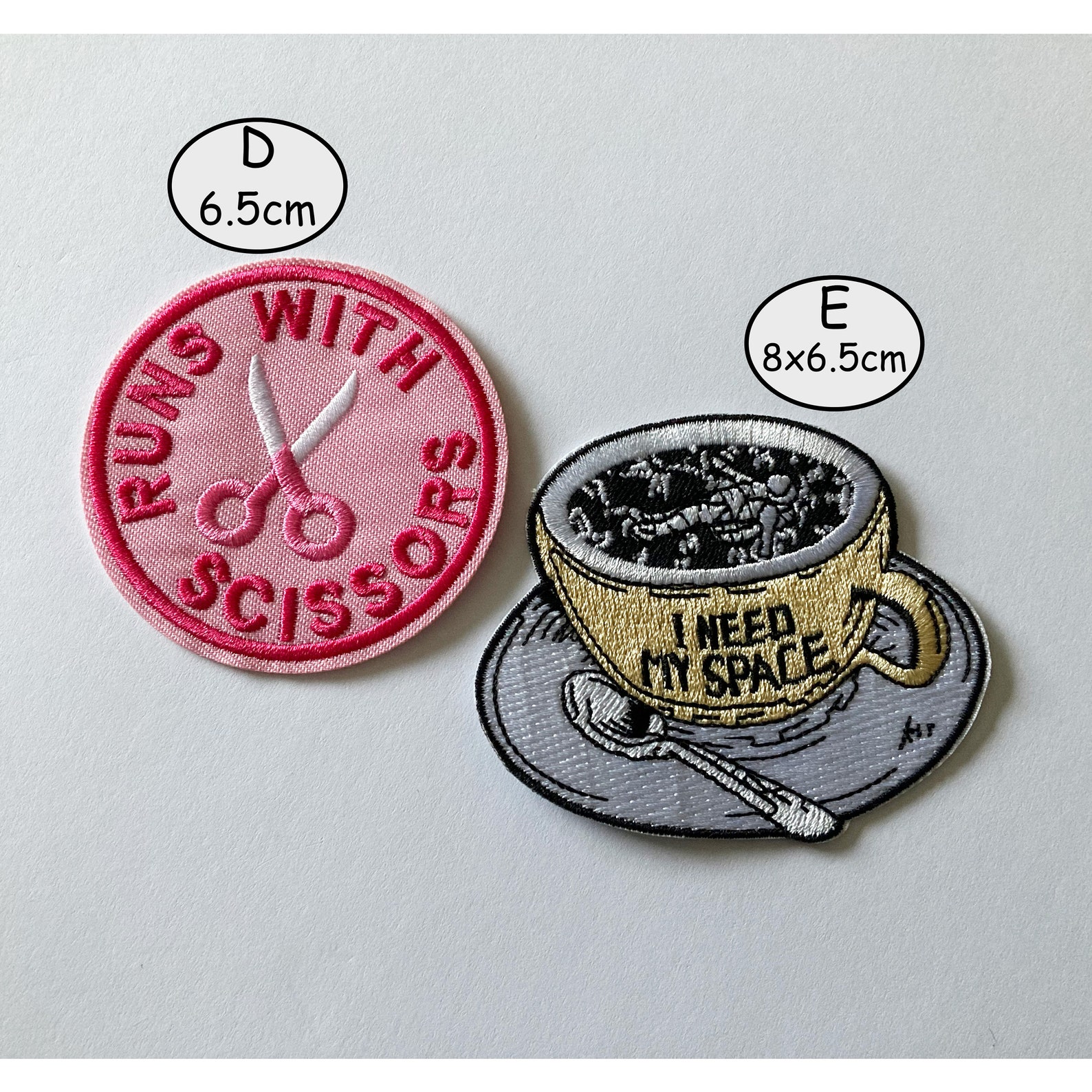 Round Popular Patches 6 DIFFERENT DESIGNS Embroidered Sew on / - Etsy UK