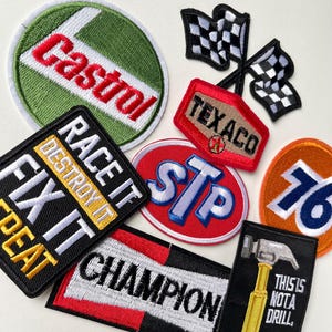 Retro Race Car Patch: Embroidered Iron-on Applique - Etsy