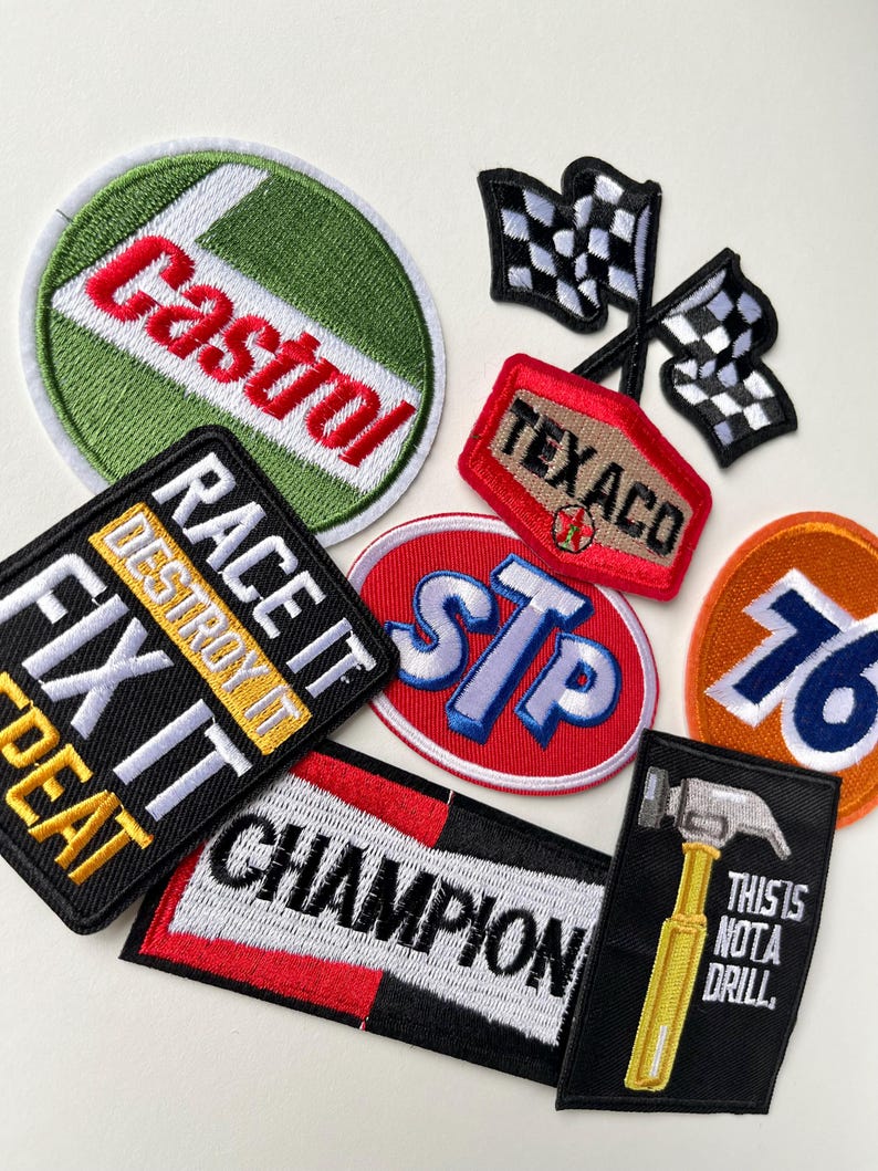 Retro Race Car Patch: Embroidered Iron-on Applique - Etsy