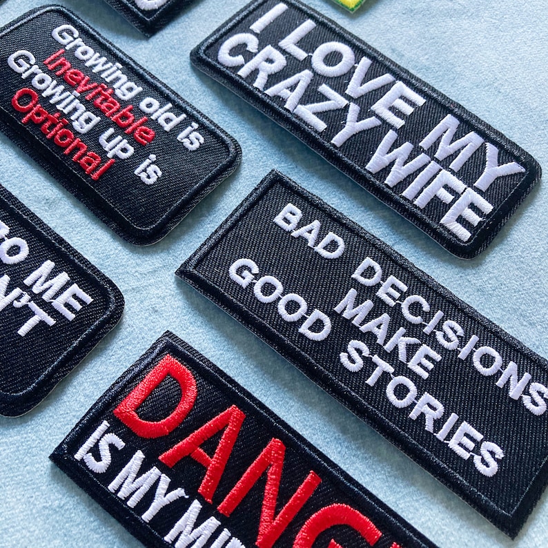 Popular Patches Funny Sayings Embroidered Sew on / Iron on - Etsy