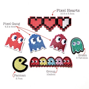 Retro Game Patches - Vintage, 80's, Arcade, Gameboy, Console, Pixels ...