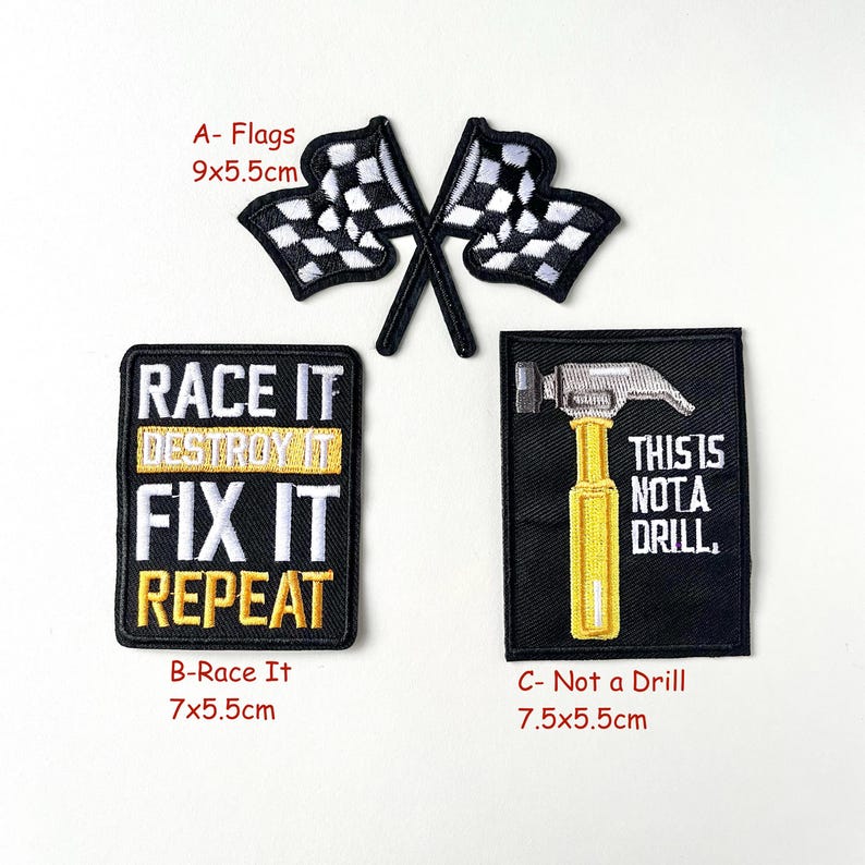 Retro Race Car Patch: Embroidered Iron-on Applique - Etsy