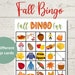 Printable Fall/autumn Bingo Thanksgiving Game Thanksgiving - Etsy