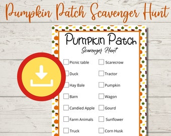 Pumpkin Patch Scavenger Hunt - Etsy