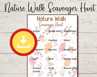 Fall Nature Scavenger Hunt Scavenger Hunt Kids Outdoor - Etsy