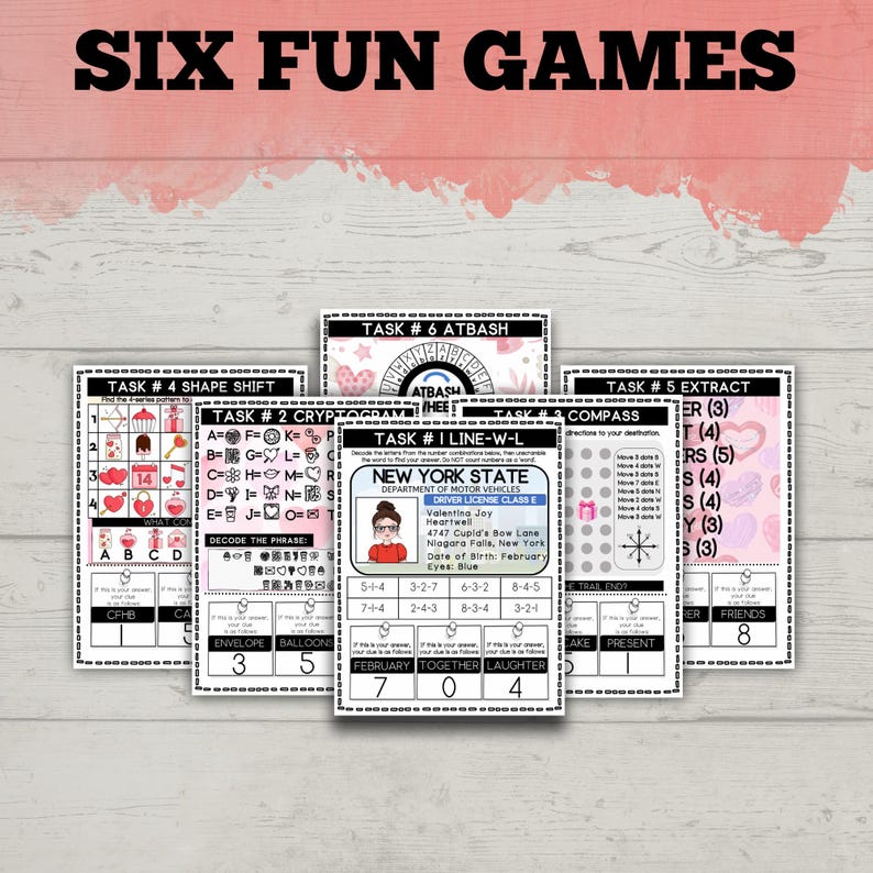 Kids Valentine’s Day Escape Room, Printable Escape Room Kit, Instant ...