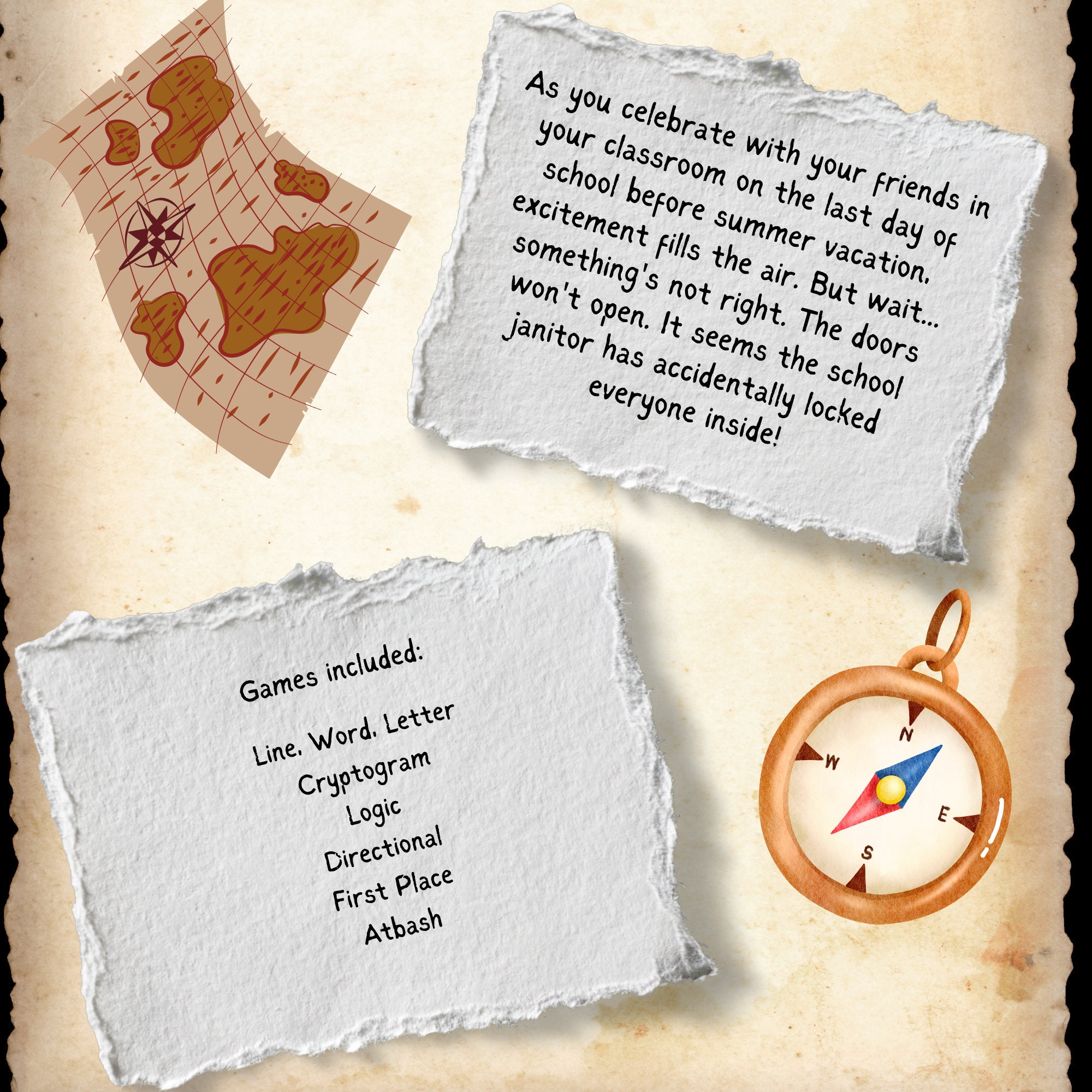 Last Day of School Escape Room, Printable Escape Room Kit, Instant ...