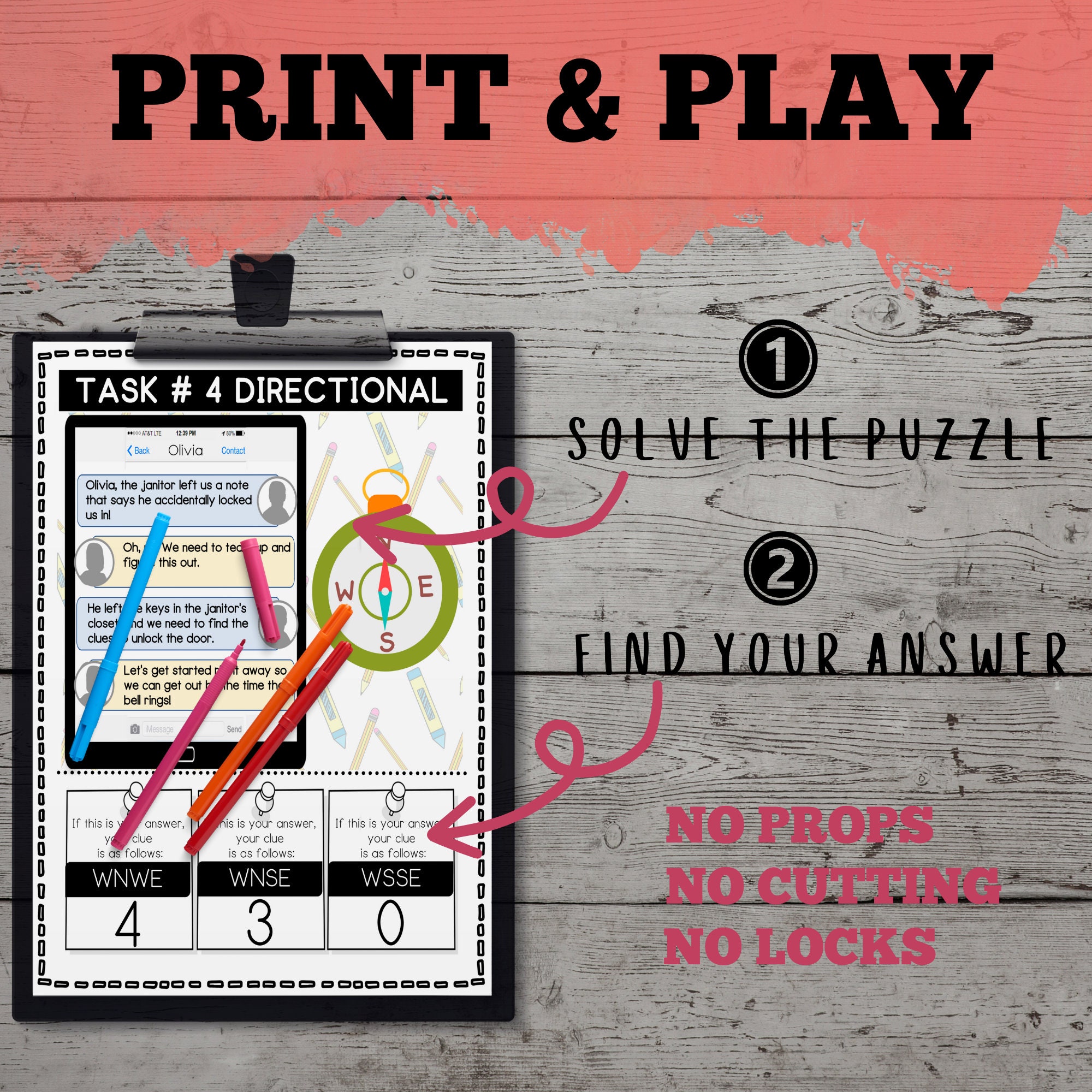 Last Day of School Escape Room, Printable Escape Room Kit, Instant ...