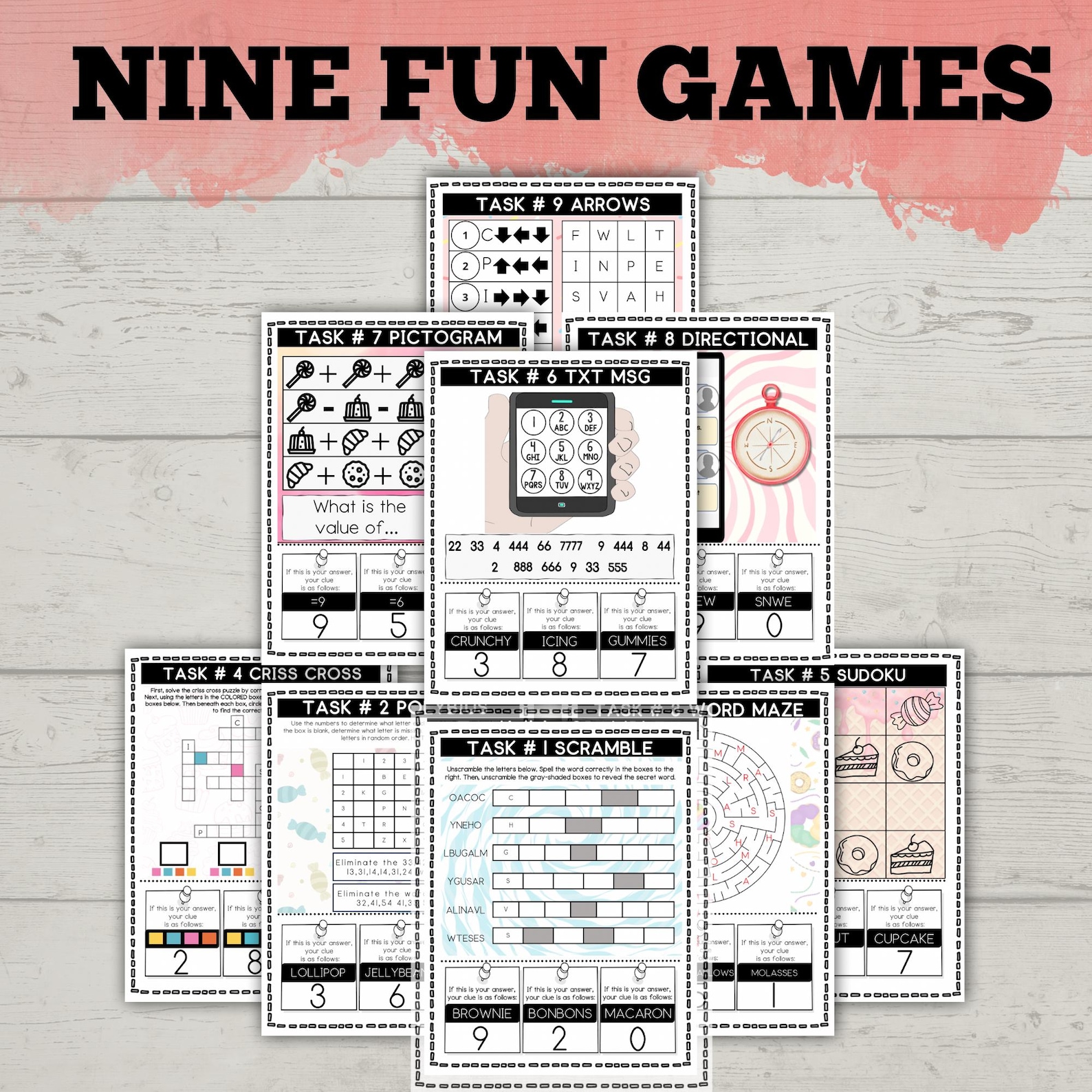 Kids Candy Escape Room, Printable Escape Room Kit, Instant Download ...