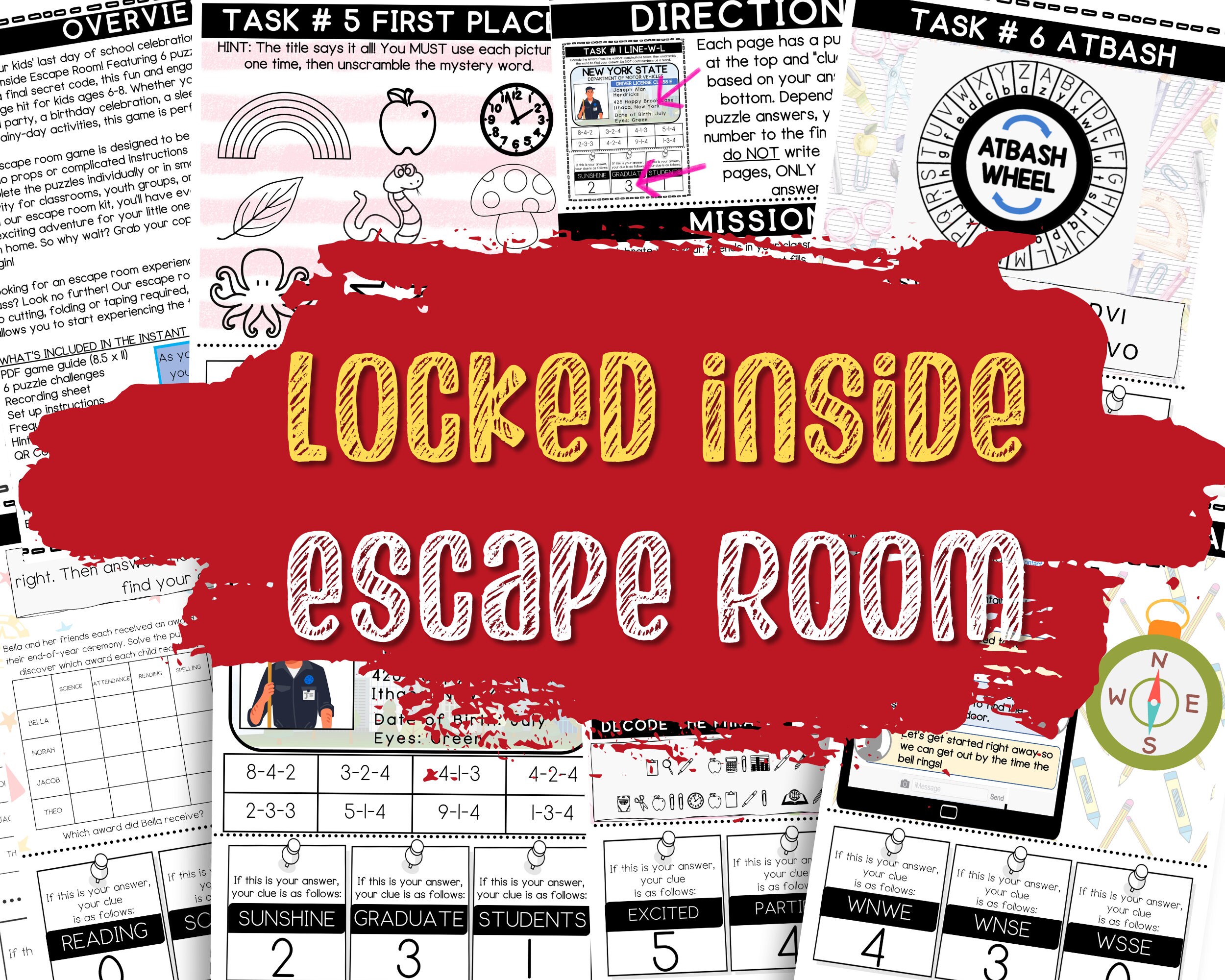 Printable Last Day of School Escape Room Kit for Kids Ages 6-8 - Etsy