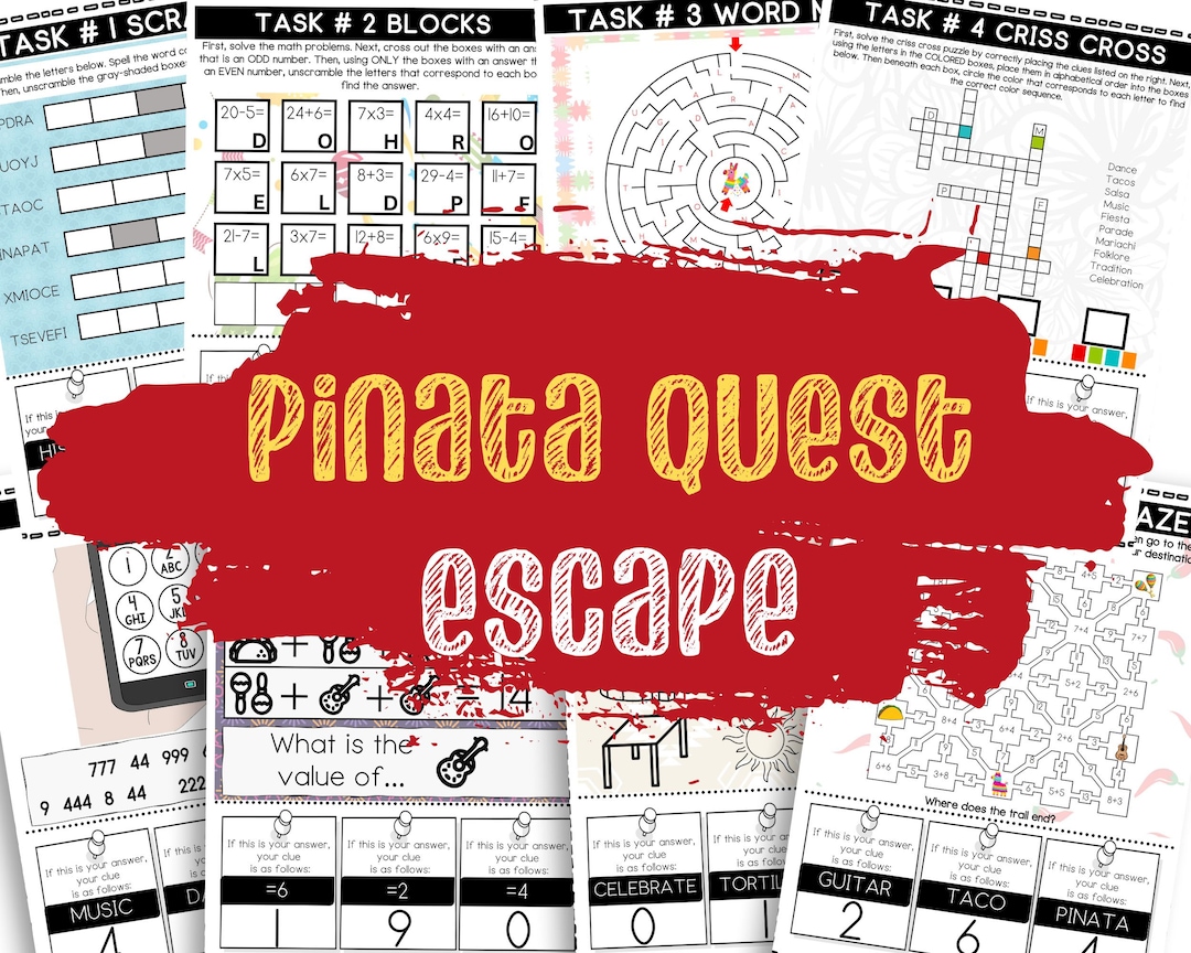 Cinco De Mayo Escape Room, Cinco De Mayo Game, Escape Room Kit, Instant ...