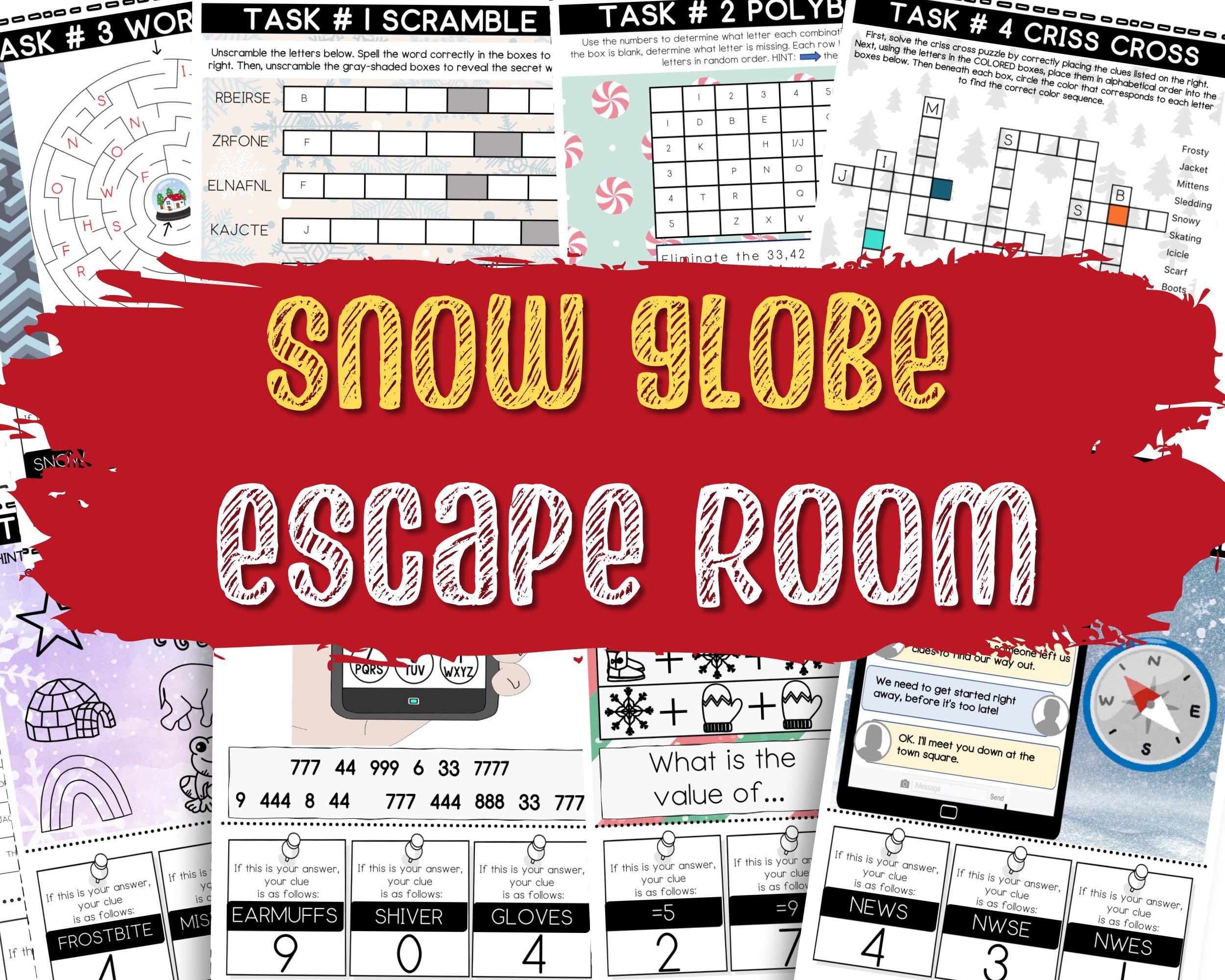 Winter Adventure Escape Room, Printable Escape Room Kit, Instant ...