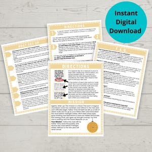 Printable New Year’s Indoor Treasure Hunt, Scavenger Hunt, Kids Indoor ...