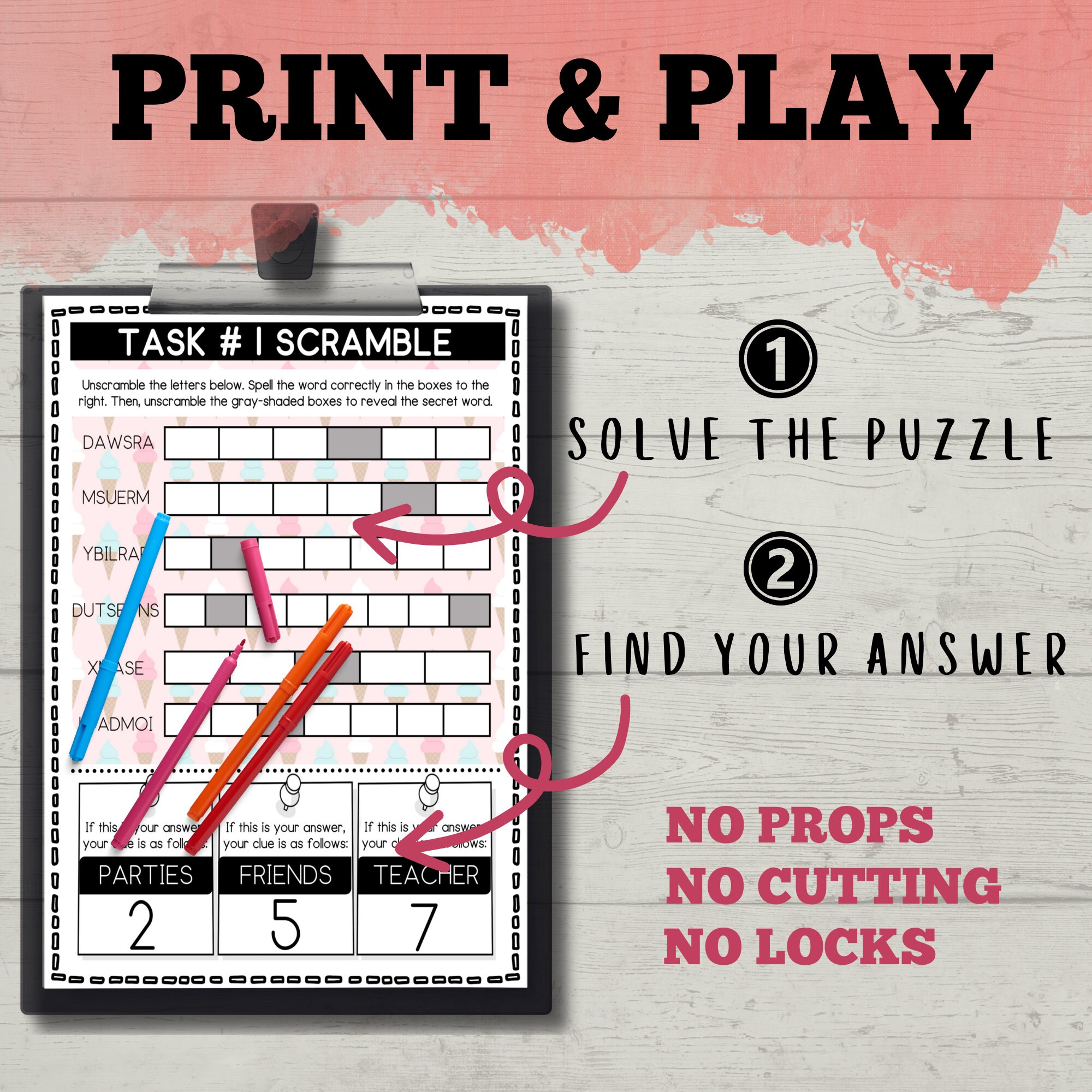 Last Day of School Escape Room, Printable Escape Room Kit, Instant ...