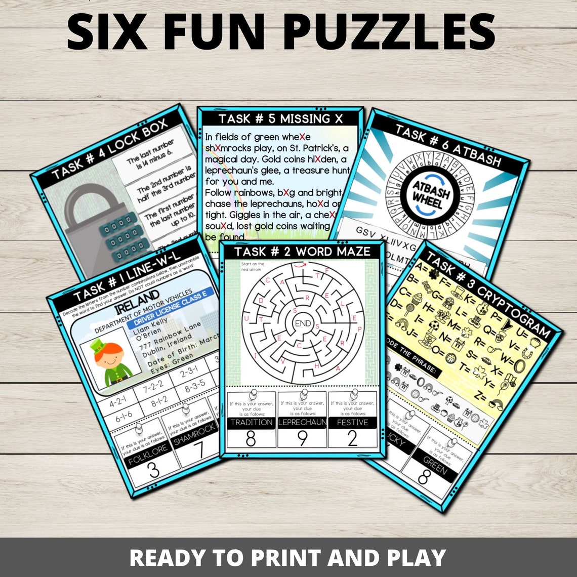 St. Patrick's Day Escape Room, Kids St. Patrick's Day Game, Escape Room ...